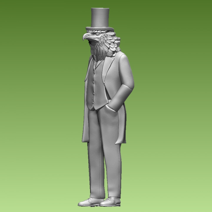 3D Printable eagle man by Dmitry Tishchenkov