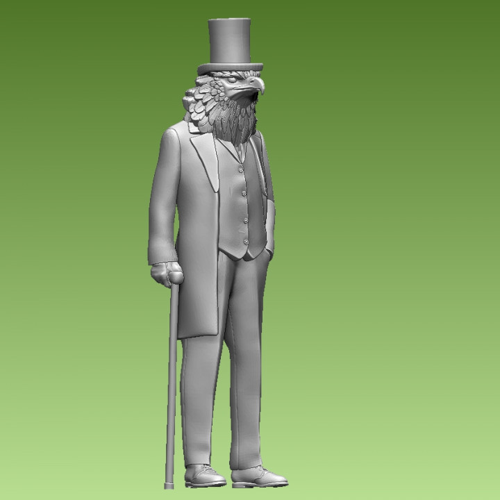 3D Printable eagle man by Dmitry Tishchenkov