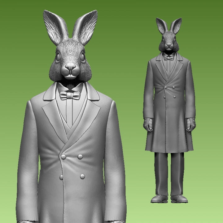 3D Printable rabbit man by 3Dimontis