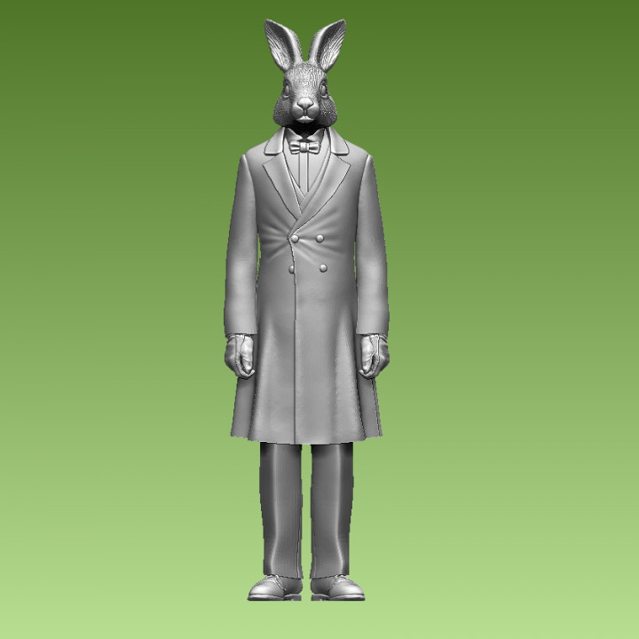 3D Printable rabbit man by 3Dimontis