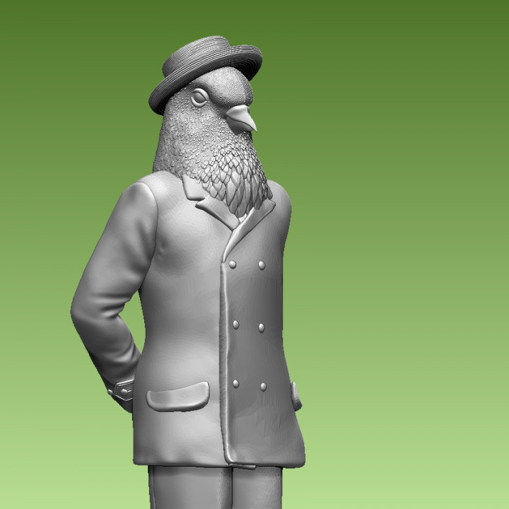 3D Printable pigeon man by 3Dimontis