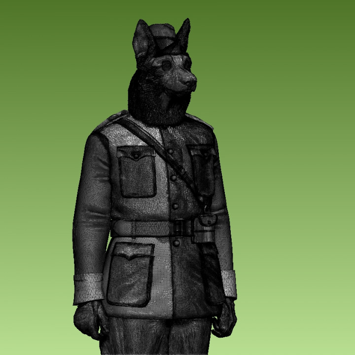 3D Printable dog man by Dmitry Tishchenkov