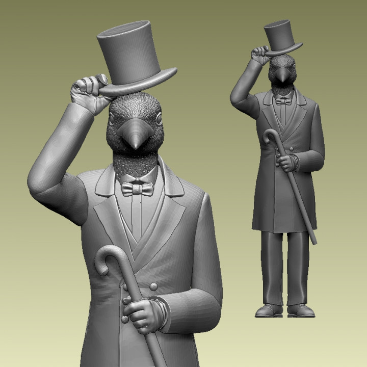 3D Printable bird man by 3Dimontis