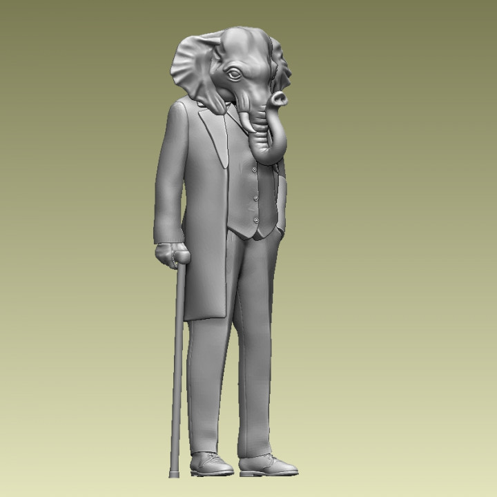 3D Printable elephant man by Dmitry Tishchenkov