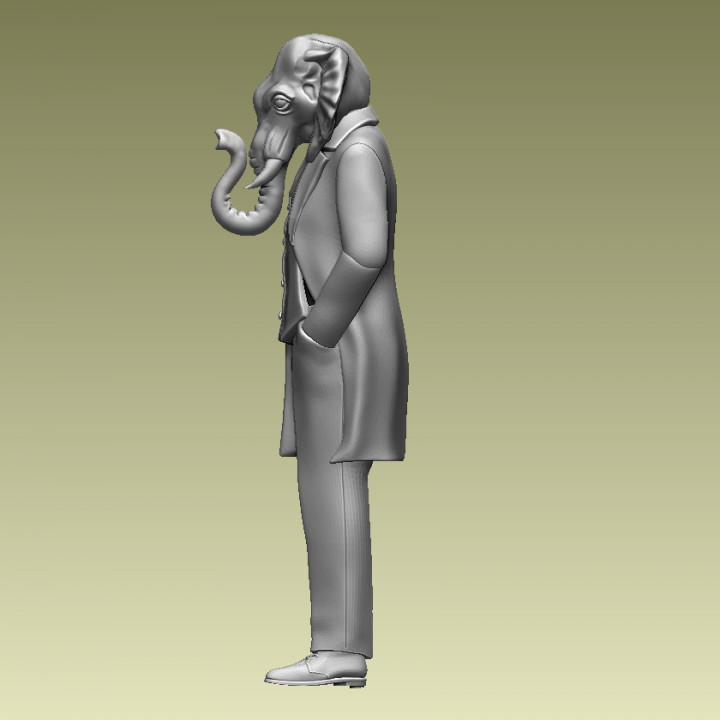 3D Printable elephant man by Dmitry Tishchenkov