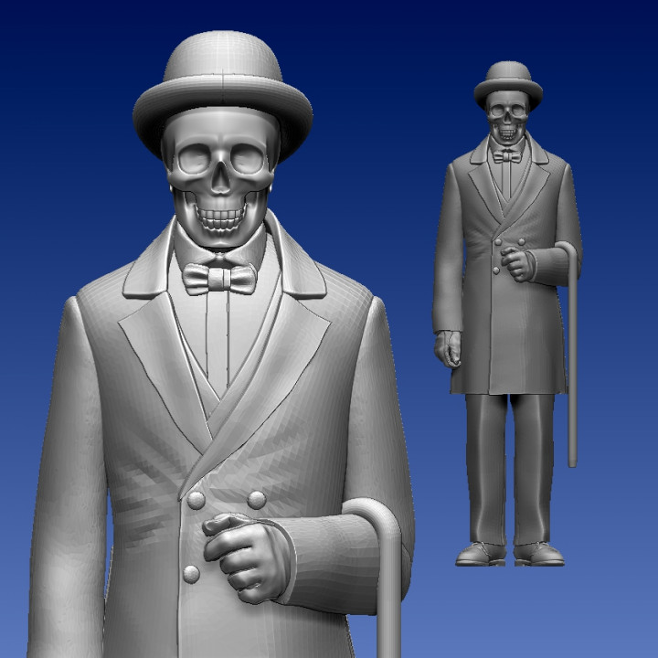 3D Printable skeleton man by 3Dimontis