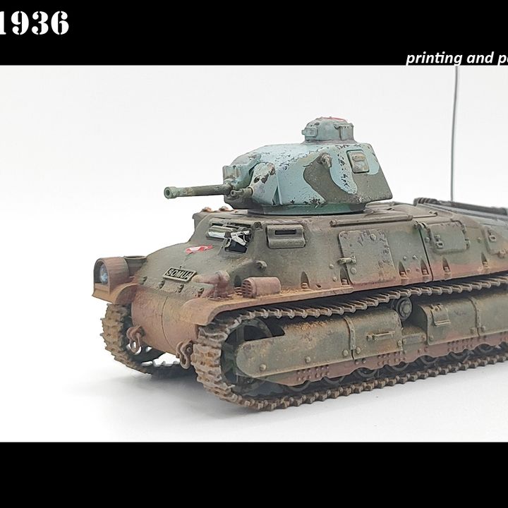 3D Printable Somua S35 by Counlane Models