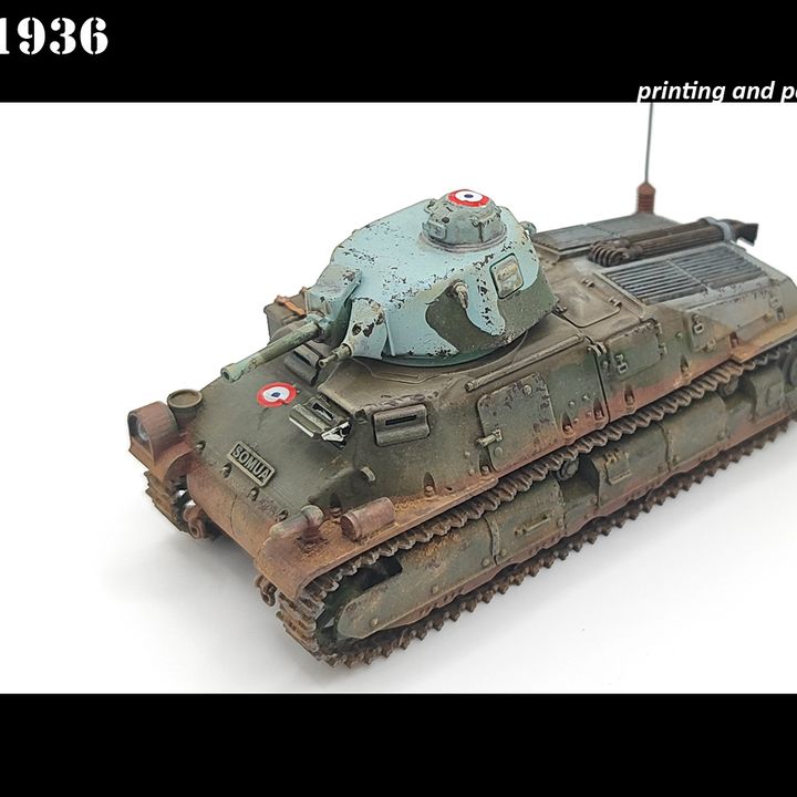 3D Printable Somua S35 by Counlane Models