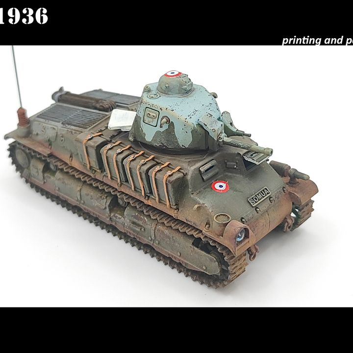 3D Printable Somua S35 by Counlane Models