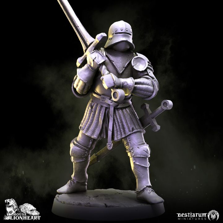 3D Printable Lords Guard x5 | House Lionheart | Knights by Bestiarum ...
