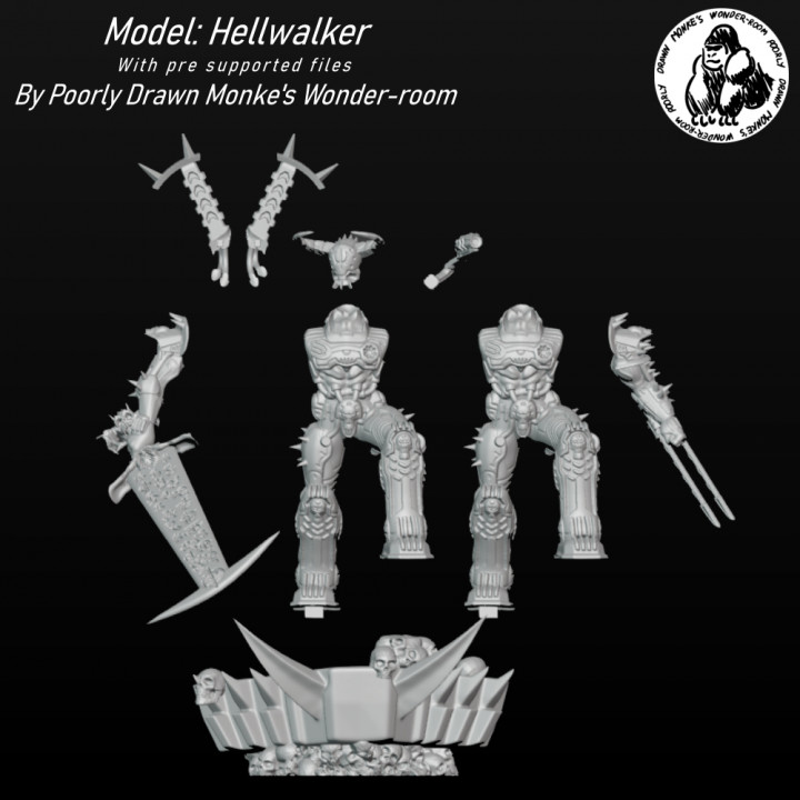 3D Printable Hellwalker by PoorlyDrawnMonkesWonderroom