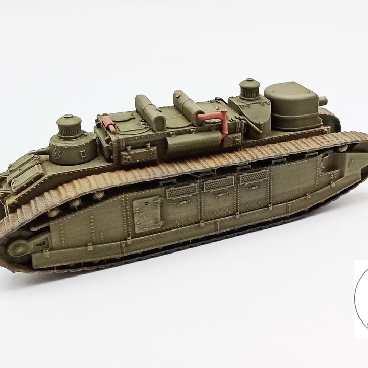 3D Printable Super heavy Tank FCM Char 2C - Champagne (France, WW2) by Wargame3d