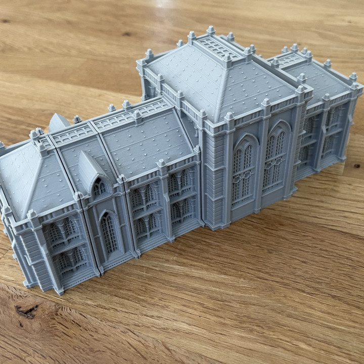 3D Printable Concretium aristocratic district - modular buildings by LumosMiniatureTerrain