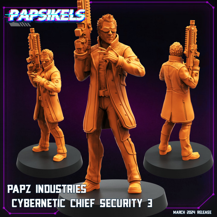 3D Printable PAPZ INDUSTRIES CYBERNETIC CHIEF SECURITY by PAPSIKELS ...