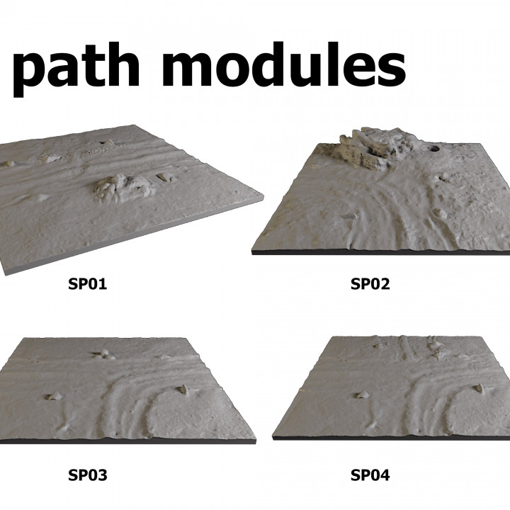 3D Printable SM - muddy path modules by Jörg Cappel