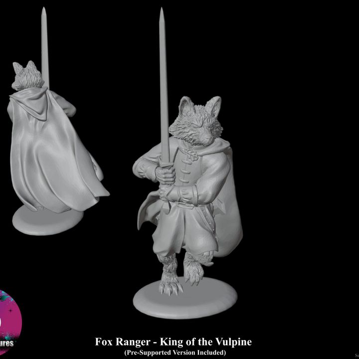 3D Printable Fox Ranger - King of the Vulpine by Sloth Miniatures
