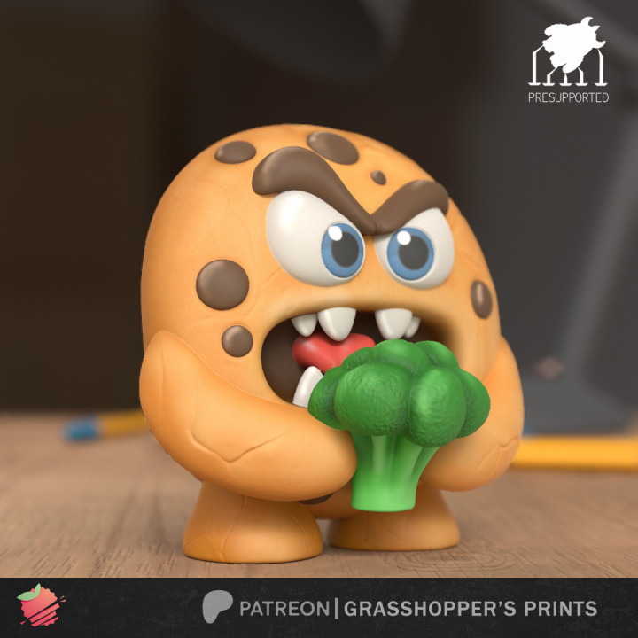 3D Printable ANGRY COOKIE by Grass Hopper