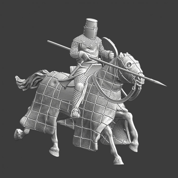 3D Printable Medieval crusader with crouched lance by Northern Crusades ...