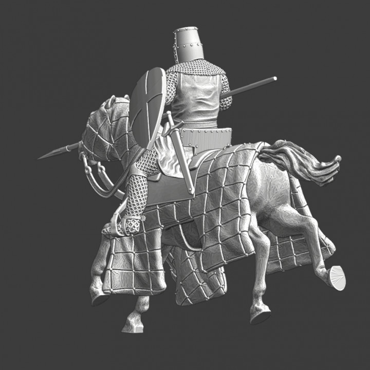 3D Printable Medieval crusader with crouched lance by Northern Crusades ...