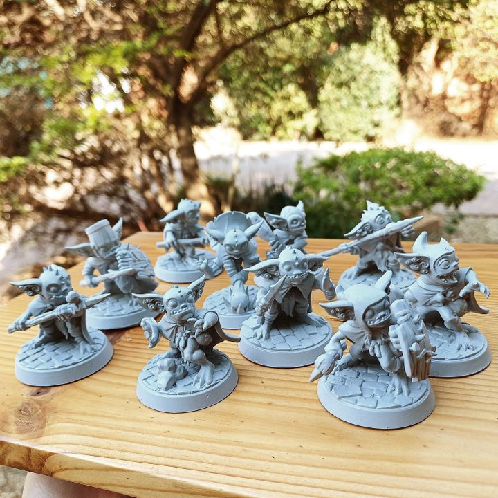 3D Printable Tiny Goblins - All variants by Demon Door Minis
