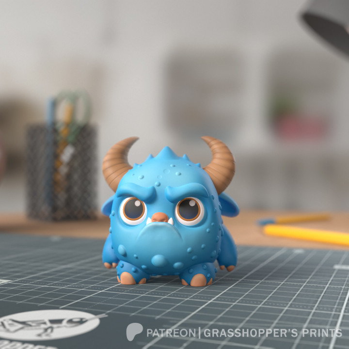 3D Printable GRUMPY (MONSTER) DUDE by Grass Hopper
