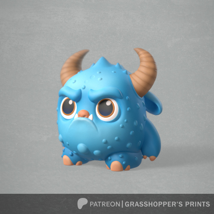 3D Printable GRUMPY (MONSTER) DUDE by Grass Hopper