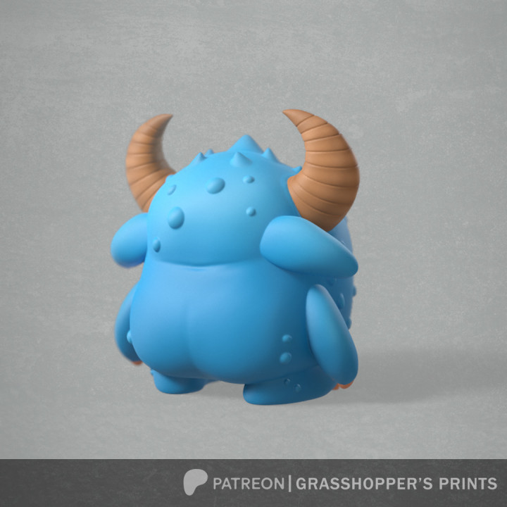 3D Printable GRUMPY (MONSTER) DUDE by Grass Hopper