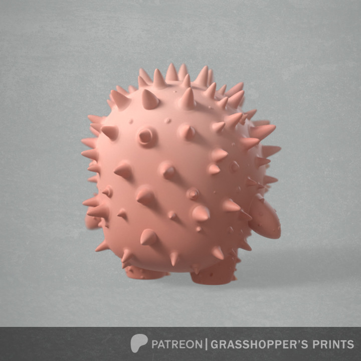 3D Printable GRUMPY MONSTER (SPIKIE) by Grass Hopper