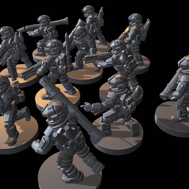 3D Printable 15mm SCI-FI Grand Tactics - VDV Support Teams ...