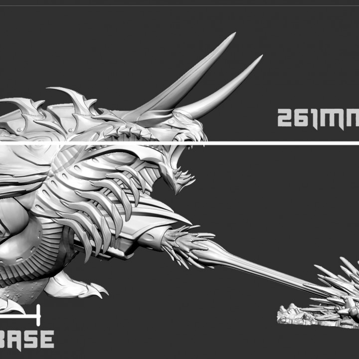 3D Printable Mecha Tarasque (Blast Pose) by Mini Monster Mayhem