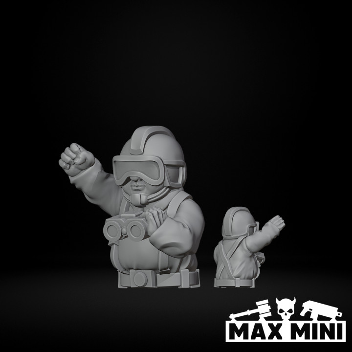 3D Printable Half Guard Tank Commanders by Max Mini