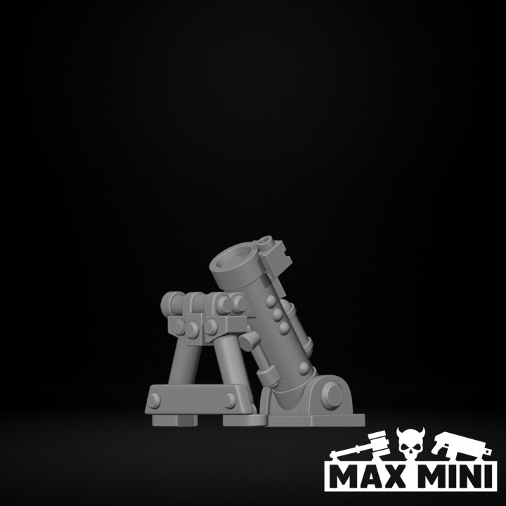 3D Printable Half Guard Mortar Heavy Weapons by Max Mini