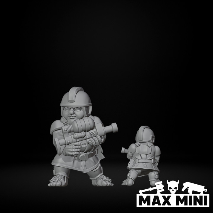 3D Printable Half Guard Troopers group 1 by Max Mini