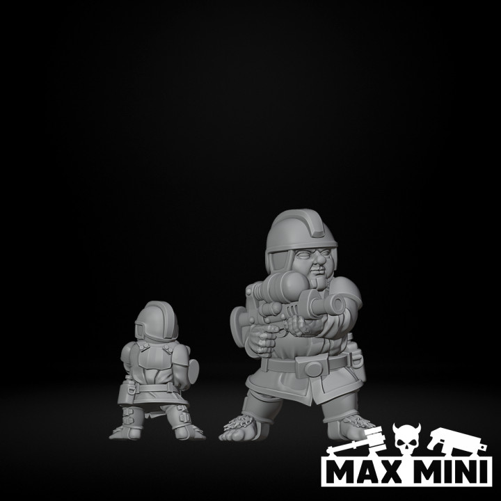 3D Printable Half Guard Troopers group 1 by Max Mini