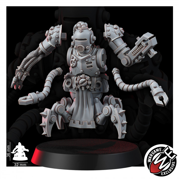 3D Printable MECHANIC ADEPT SPIDER SERVANT by Wargame Exclusive