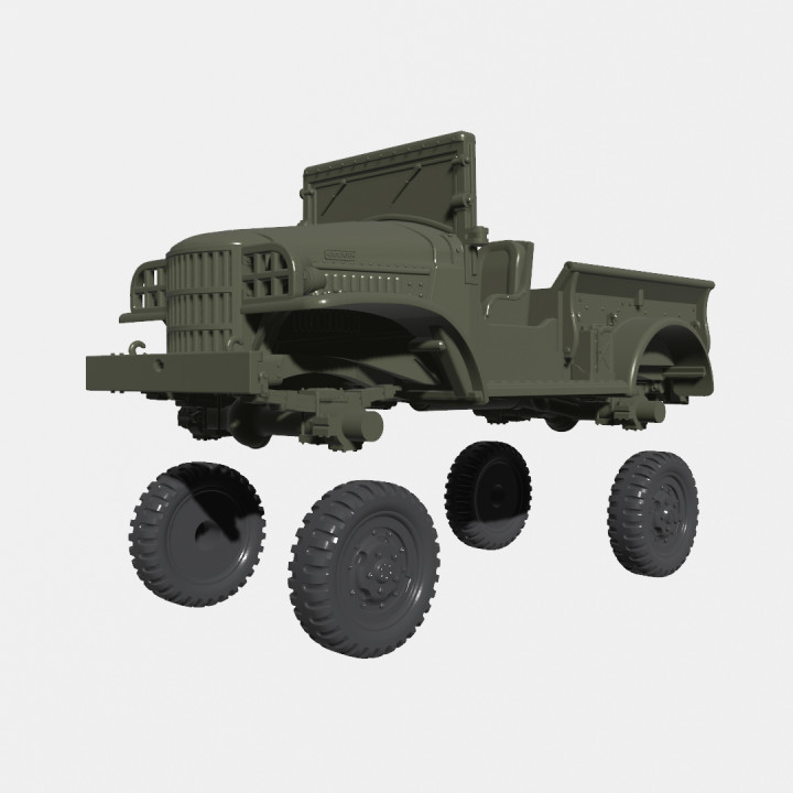 3D Printable Dodge WC-21 weapons carrier (½-ton) (US, WW2) by Wargame3d