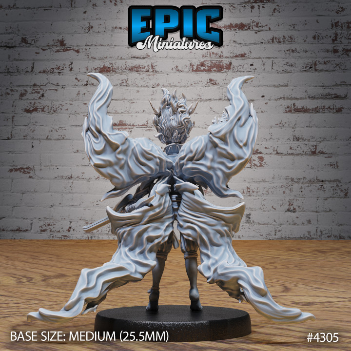 3D Printable Young Efreeti Female Sword / Fire Elemental / Ancient Inferno / Flame Element ...