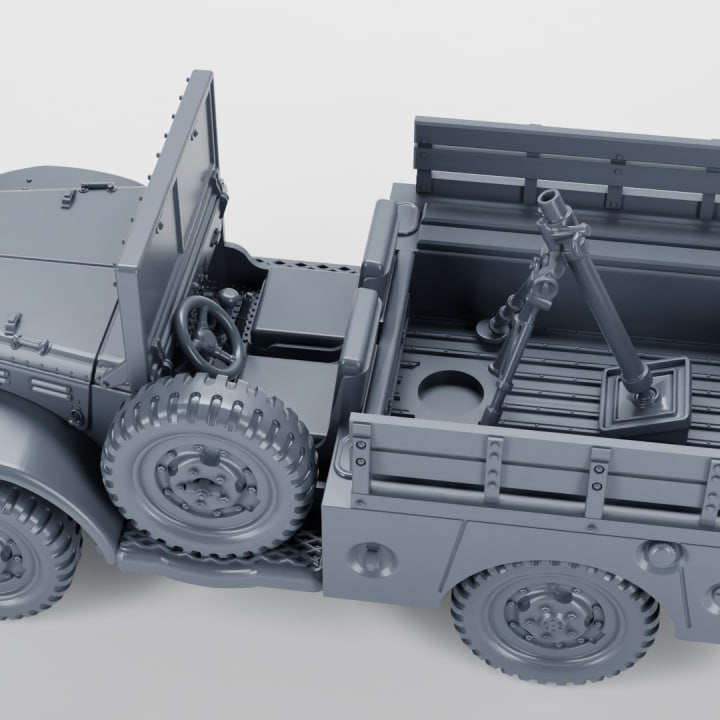 3D Printable Dodge WC51-52 with winch + machine gun + 60mm mortar (US ...
