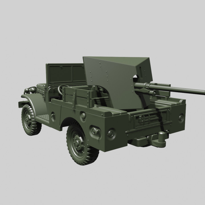 3D Printable Dodge WC-55 with 37mm M6 GMC (US, WW2) by Wargame3d