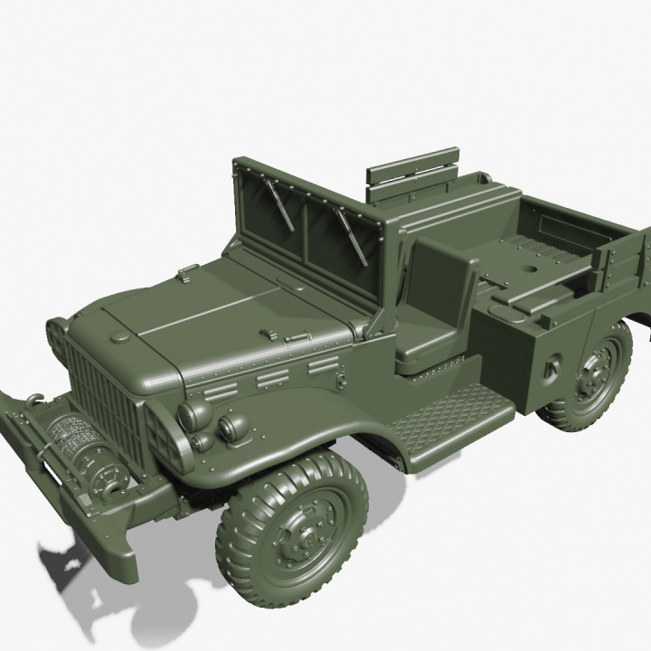 3D Printable Dodge WC-55 with 37mm M6 GMC (US, WW2) by Wargame3d