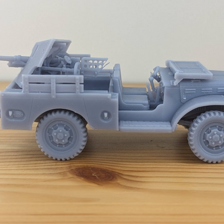 3D Printable Dodge WC-55 with 37mm M6 GMC (US, WW2) by Wargame3d