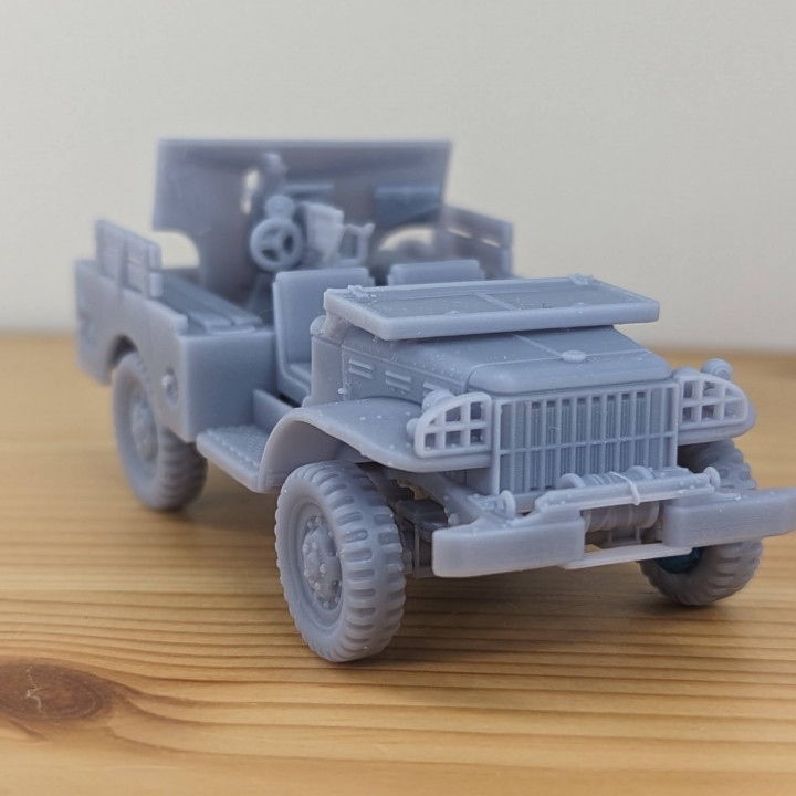 3D Printable Dodge WC-55 with 37mm M6 GMC (US, WW2) by Wargame3d
