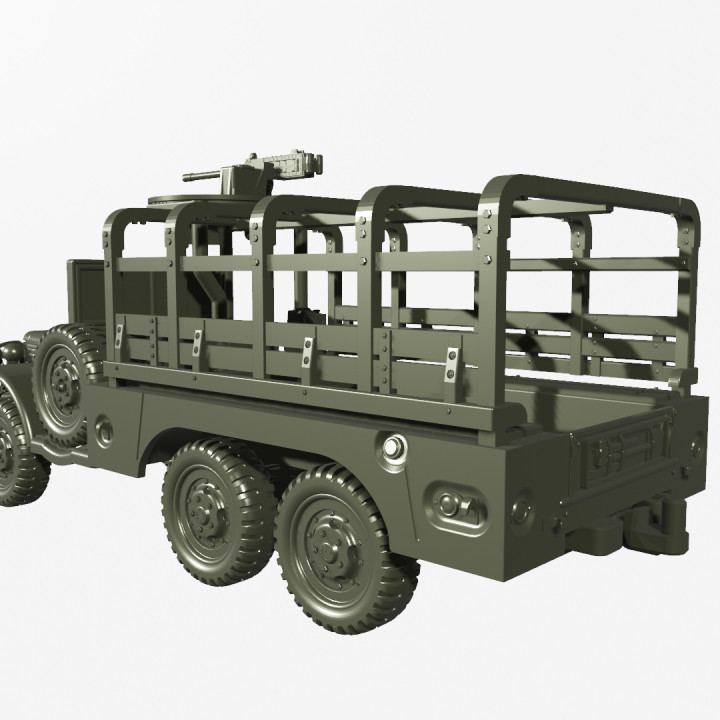 3D Printable Dodge WC-63 with winch + machine gun (1.5‑ton, 6x6) - open ...