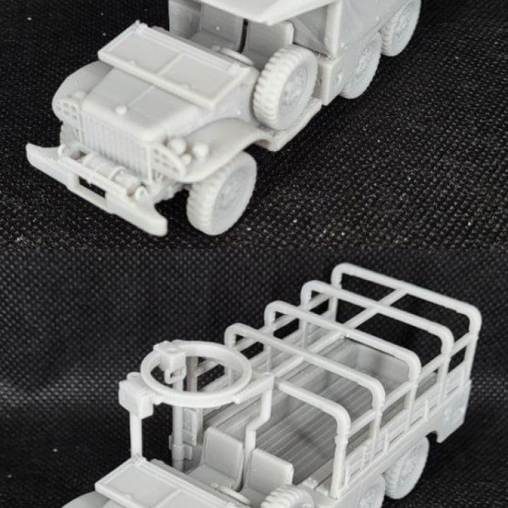 3D Printable Dodge WC-63 with winch + machine gun (1.5‑ton, 6x6) - open ...