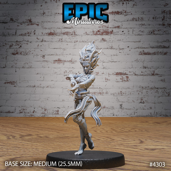 3D Printable Young Efreeti Female Set / Fire Elemental / Ancient ...