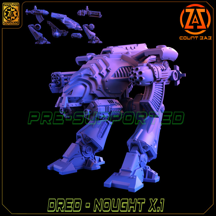 3D Printable IMPERIAL - BIG D - 28mm Print ready supported Mech by Adam ...