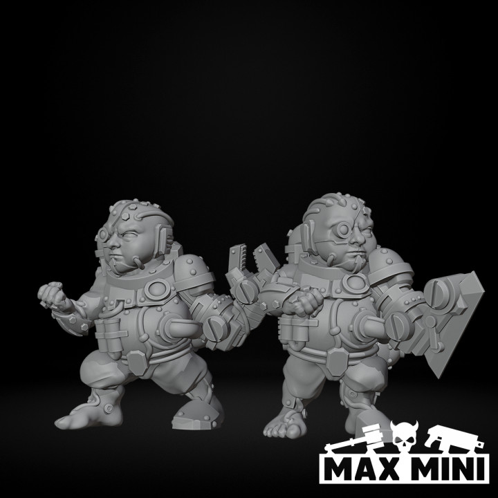 3D Printable Half Guard Melee Cyborgs by Max Mini 3D Printable Half Guard Melee Cyborgs by Max Mini