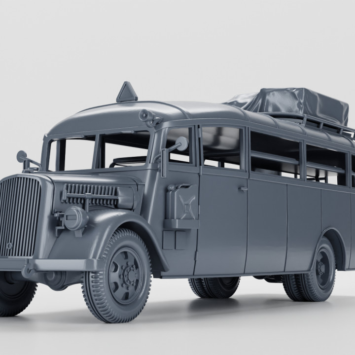 3D Printable Opel Blitz Ambulance Bus (3.6S Omnibus) (Germany, WW2) by ...
