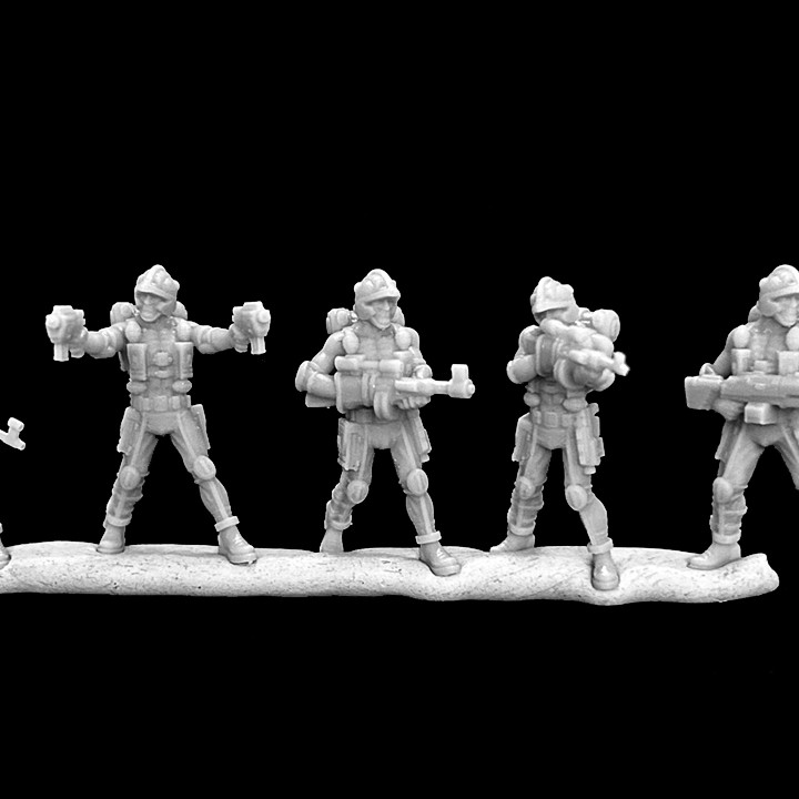 3D Printable DOG SOLDIERS - 28mm Imp Guard ELITES Bundle of 5 by Adam ...