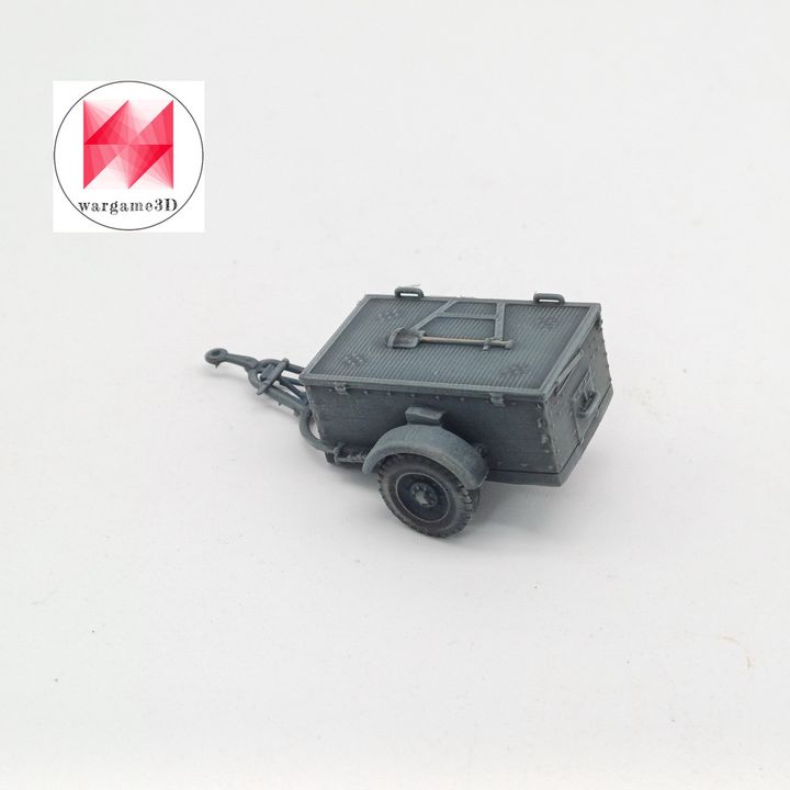 3D Printable Sd Ah 51 ammunition trailer (Germany, WW2) by Wargame3d